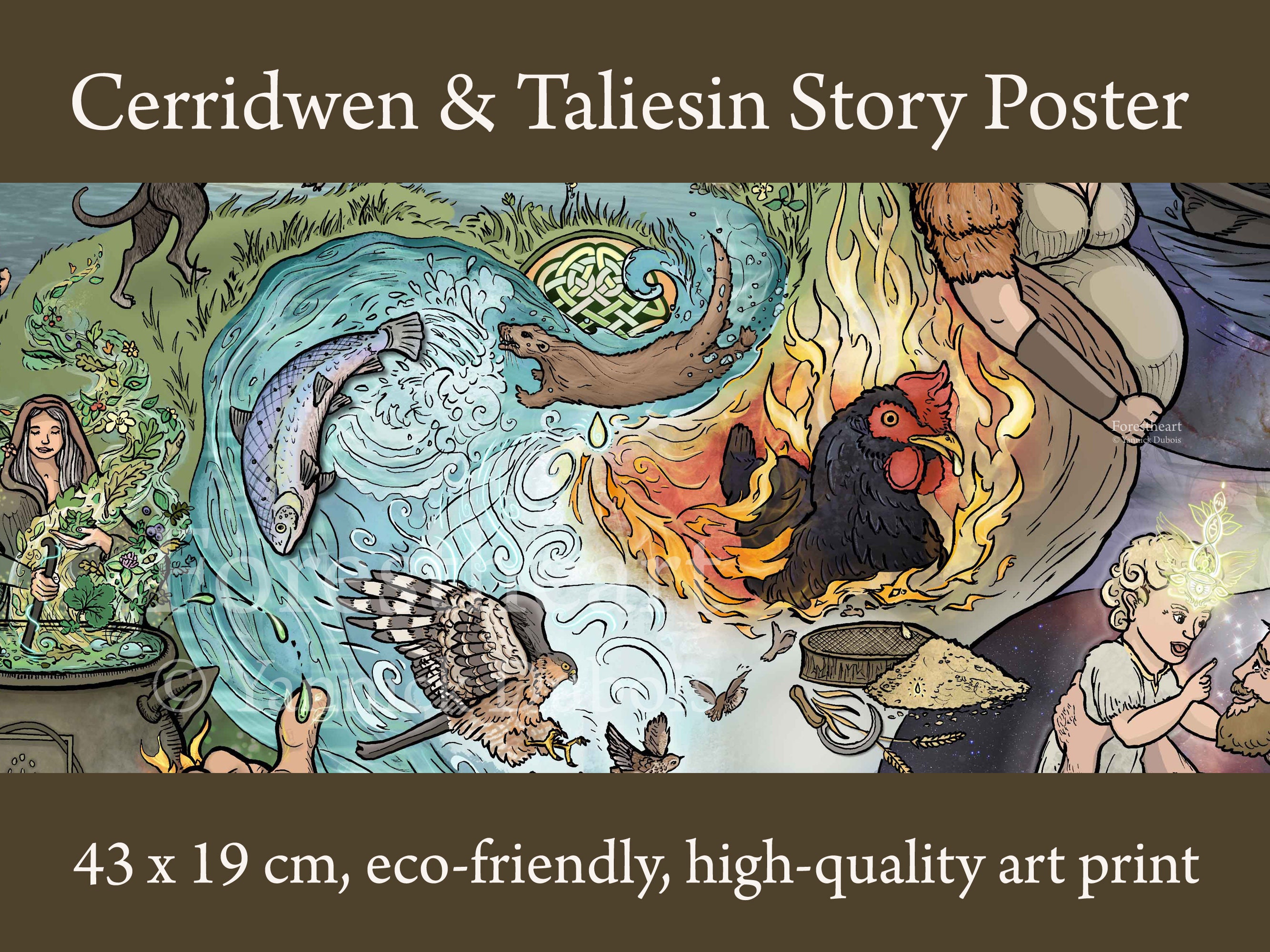 Cerridwen Taliesin Story Poster Celtic Awen Welsh - Etsy