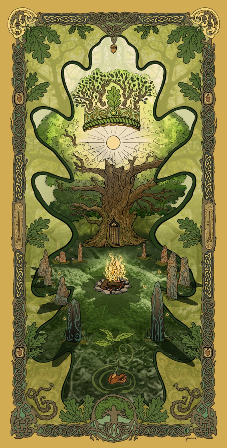 Oak Tree, Tree of Life, Tree Wisdom Banner, 60 X 30 Cm, Eco-friendly ...