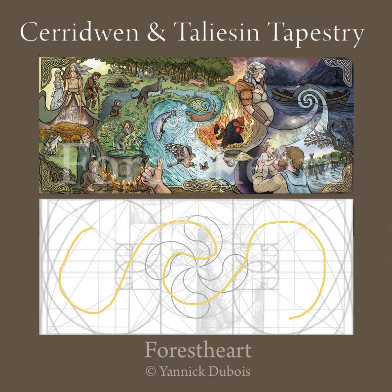 Cerridwen Taliesin Story Poster, Celtic, Awen, Welsh Mythology ...