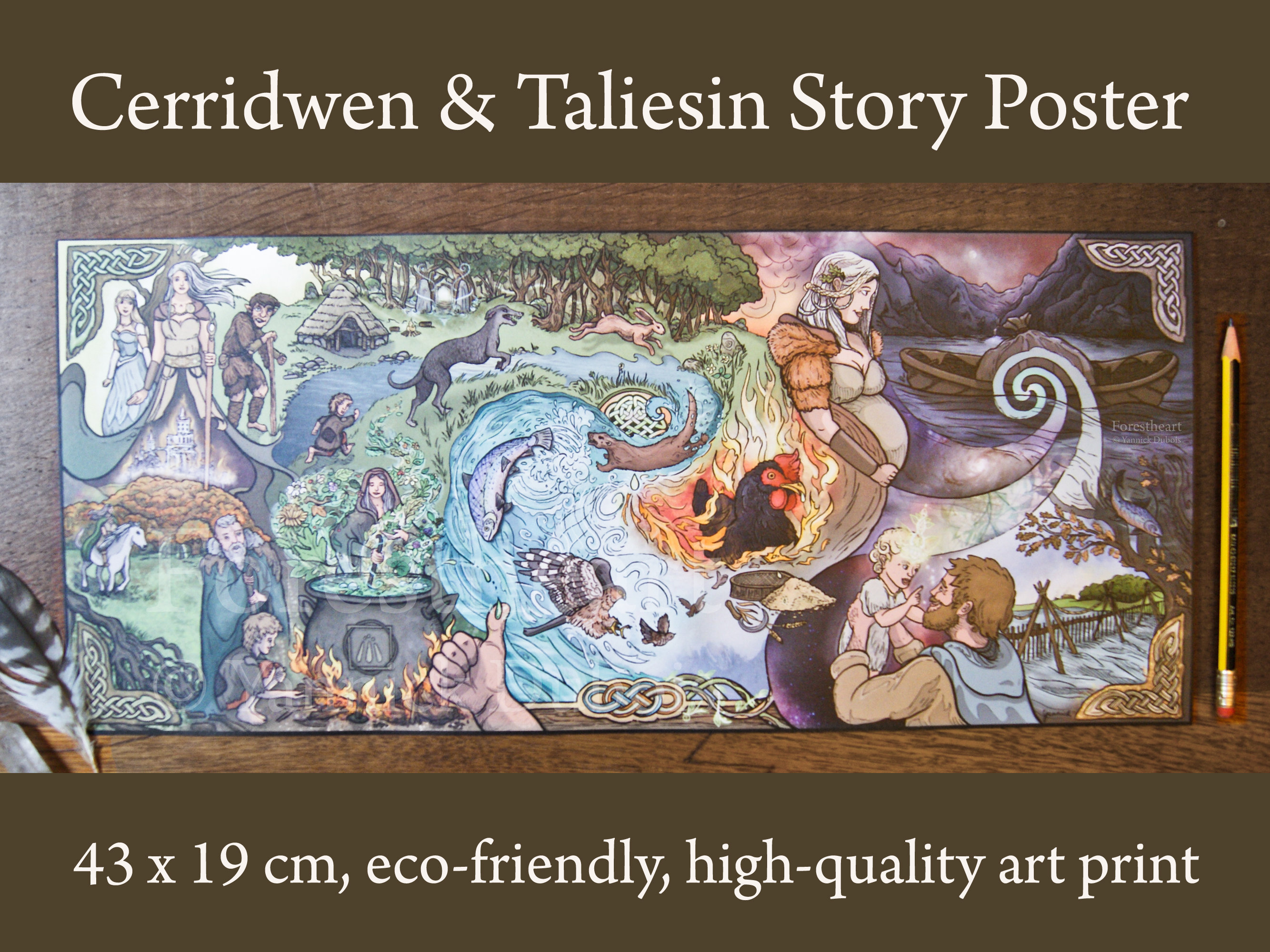 Cerridwen Taliesin Story Poster Celtic Awen Welsh - Etsy