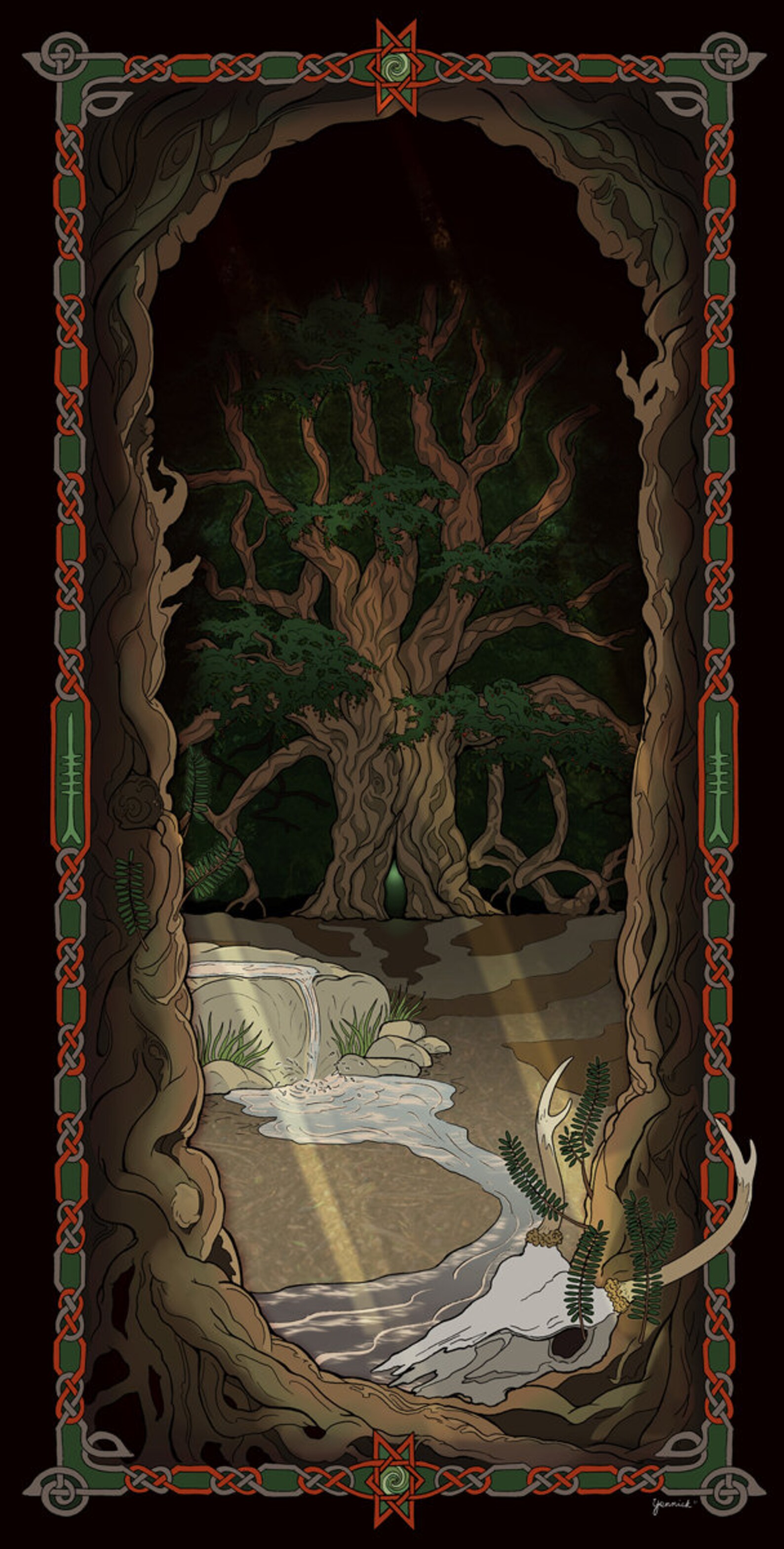 Yew Tree, Tree of Life, Tree Wisdom Banner, 60 X 30 Cm, Eco-friendly ...