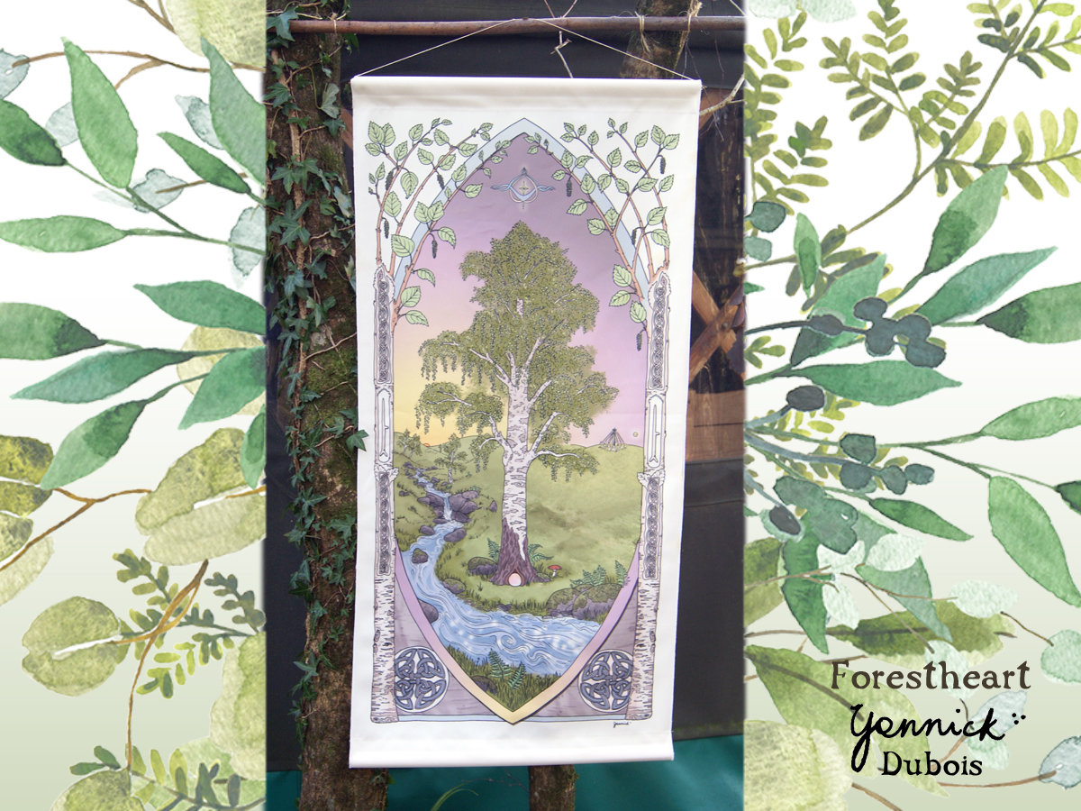 Birch Tree, Tree Wisdom Banner Wall-hanging, 100 X 50 Cm, Eco-friendly ...