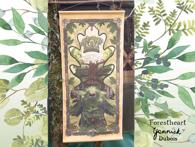 Oak Tree, Tree Wisdom Banner Wall-hanging, 100 X 50 Cm, Eco-friendly ...