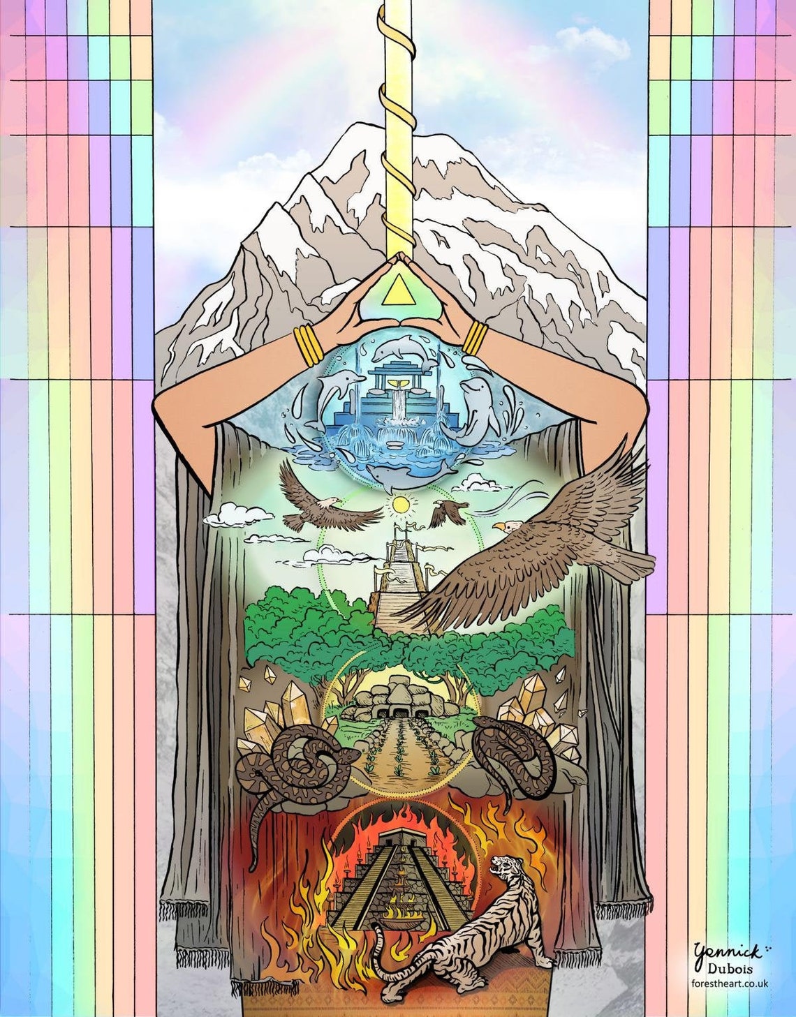 Four Elemental Temples, 38 X 30 Cm, Eco-friendly, High-quality, Limited ...