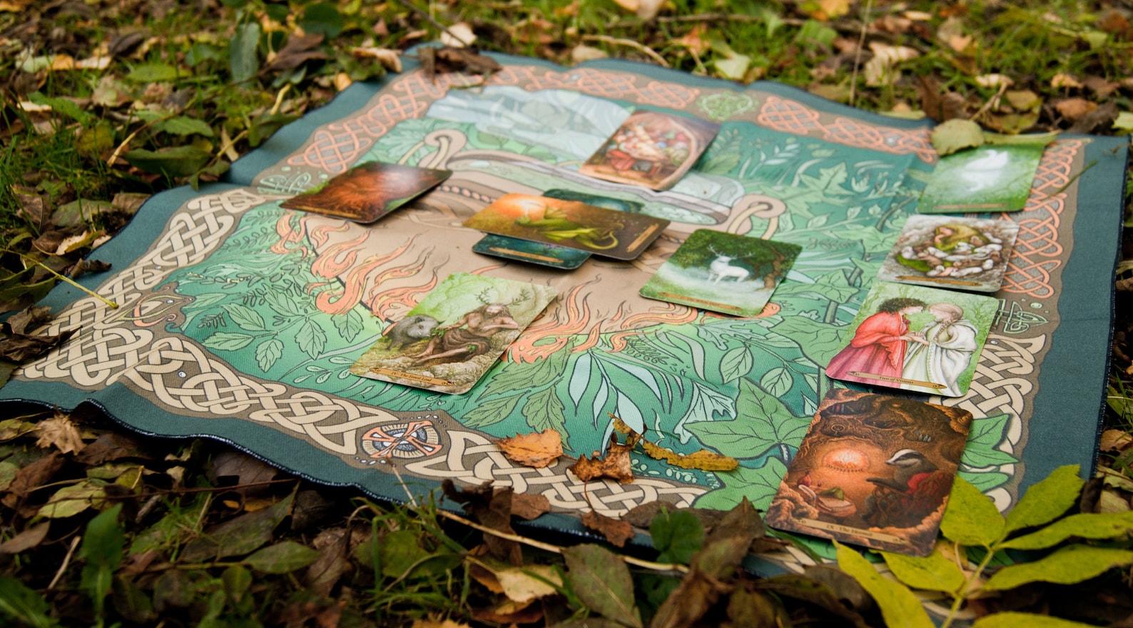 Cauldron and Wand, Altar Cloth, Celtic Cross, Ecofriendly, Organic ...