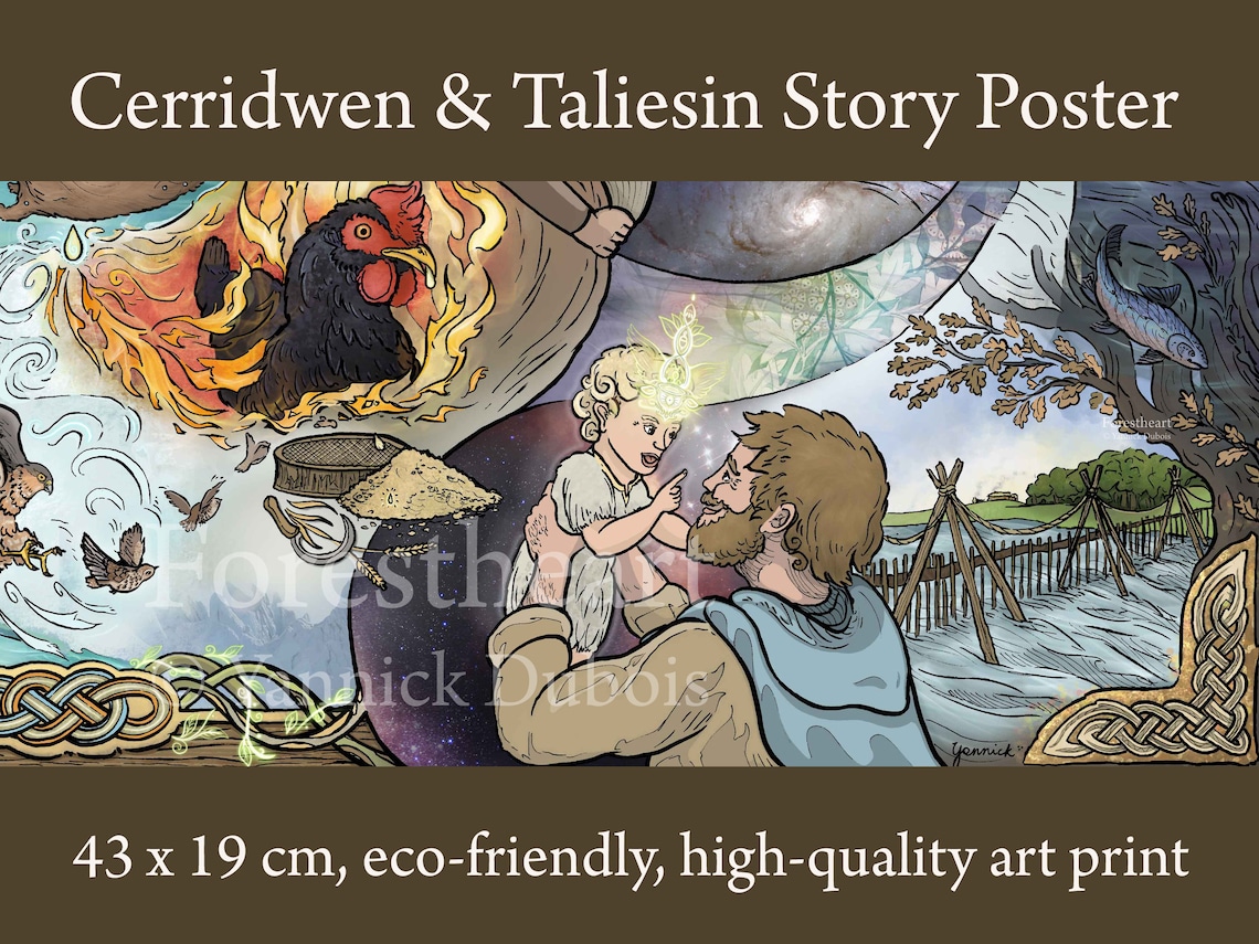 Cerridwen Taliesin Story Poster Celtic Awen Welsh - Etsy