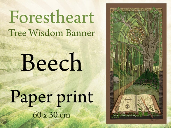 Beech Tree Tree of Life Tree Wisdom Banner 60 X 30 Cm | Etsy