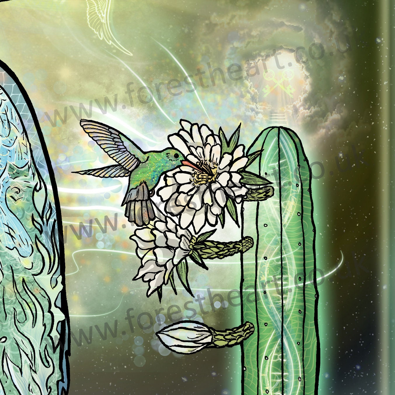 San Pedro Cactus Art Print, Trichocereus, Huachuma, Wachuma, Plant ...