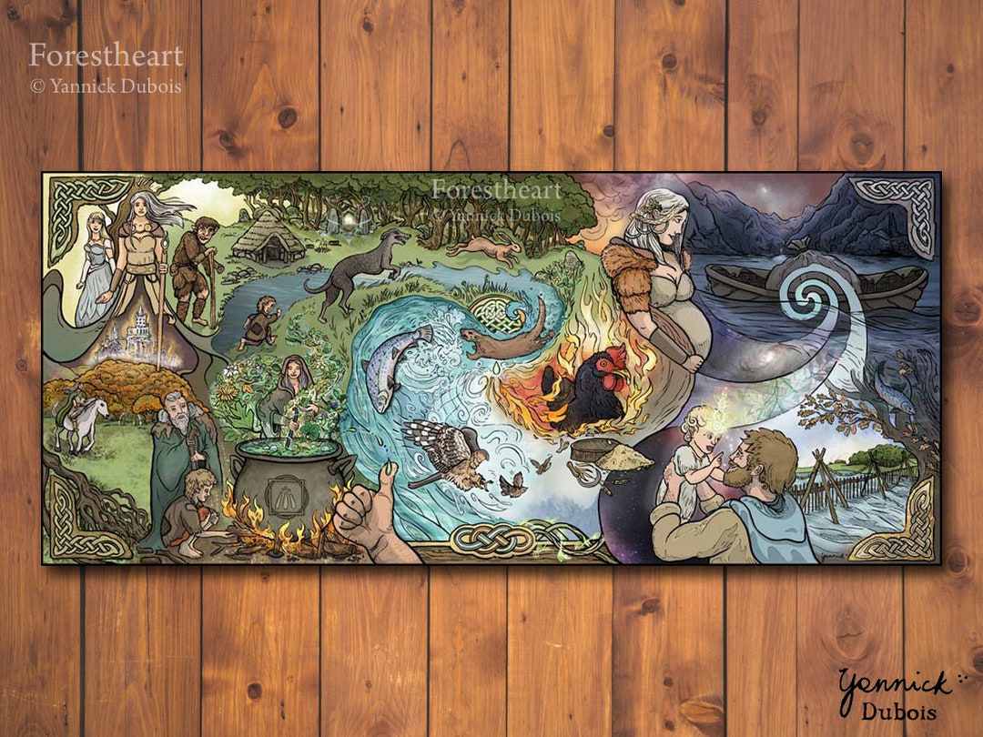 Cerridwen Taliesin Story Poster, Celtic, Awen, Welsh Mythology ...