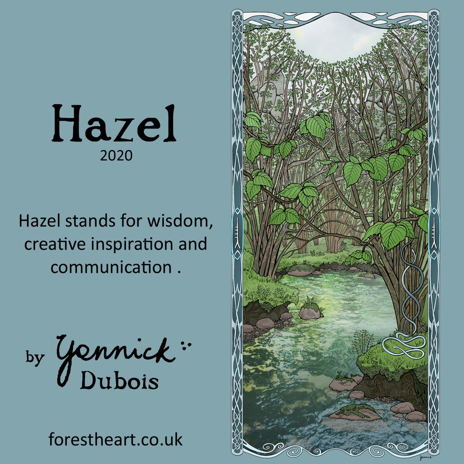 Hazel Tree, Tree of Life, Tree Wisdom Banner, 60 X 30 Cm, Eco-friendly ...