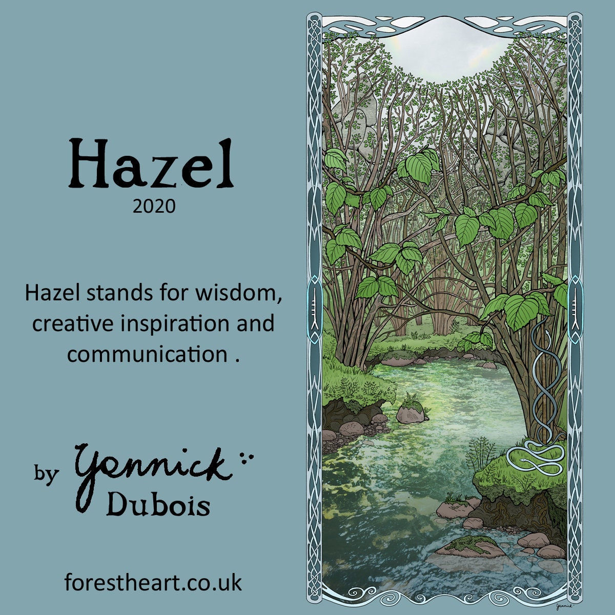 Hazel Tree, Tree of Life, Tree Wisdom Banner, 60 X 30 Cm, Eco-friendly ...