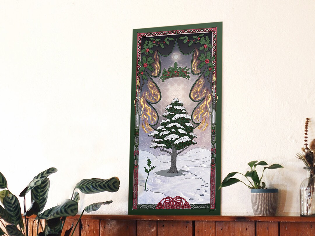 Holly Tree, Tree of Life, Tree Wisdom Banner, 60 X 30 Cm, Eco-friendly ...