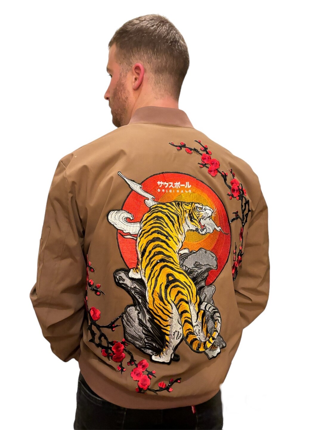 Men’s Embroidered Tiger Japanese Style Bomber Jacket Gift Birthday - Etsy