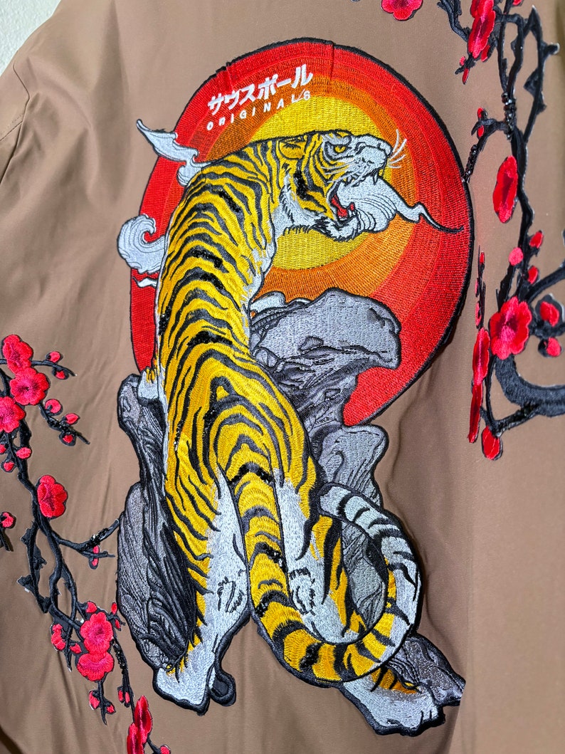 Men’s Embroidered Tiger Japanese Style Bomber Jacket Gift Birthday - Etsy