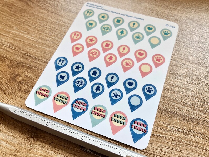 Location Icon Sticker / Location Pin Sticker / Been There Sticker ...