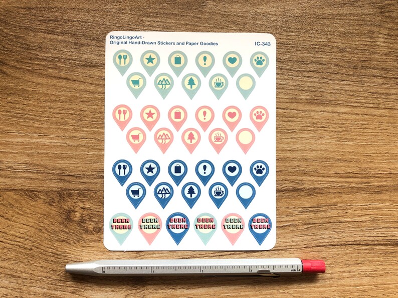 Location Icon Sticker / Location Pin Sticker / Been There Sticker ...