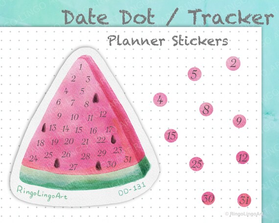 Datum Sticker / Datum Punkt Sticker / Habit Trackers / Planer - Etsy