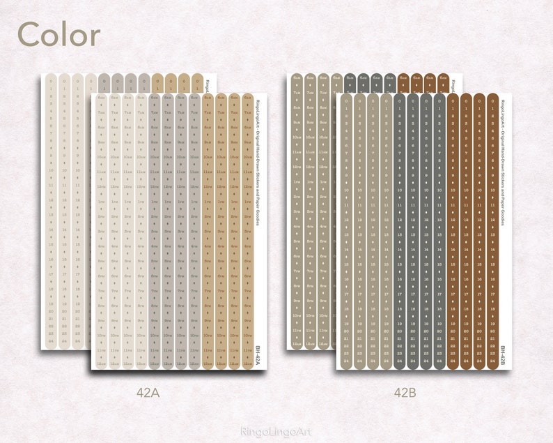 24 Hour Timeline Stickers for 5mm Grid / Hourly Log Stickers / Daily ...