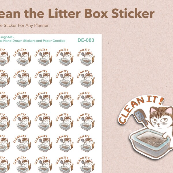 Clean Litter Sticker - Etsy