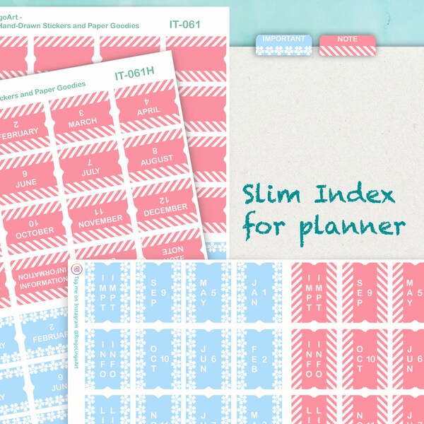 Index Stickers - Etsy