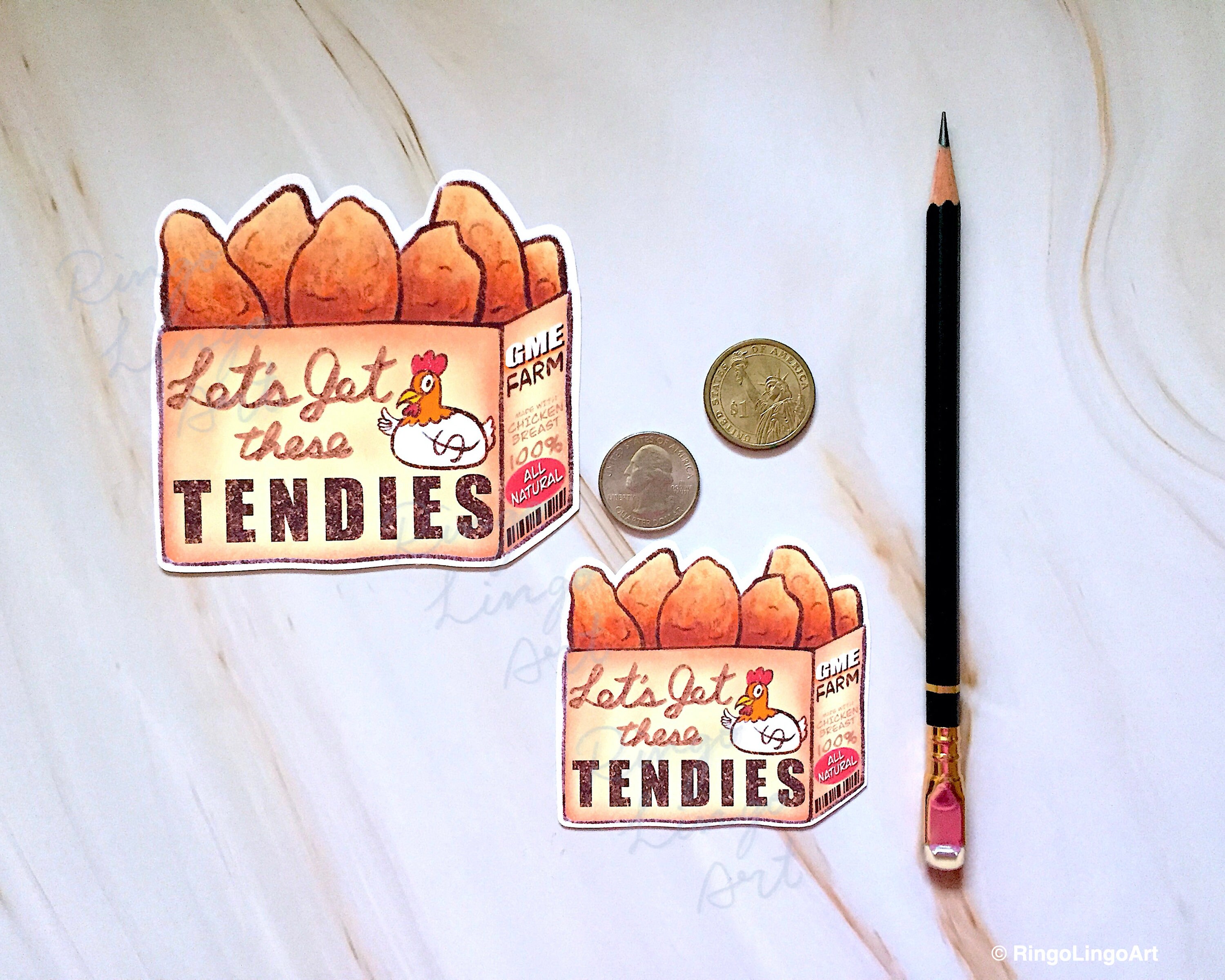 Let's Get These TENDIES Stickers / Meme Stickers / WSB - Etsy
