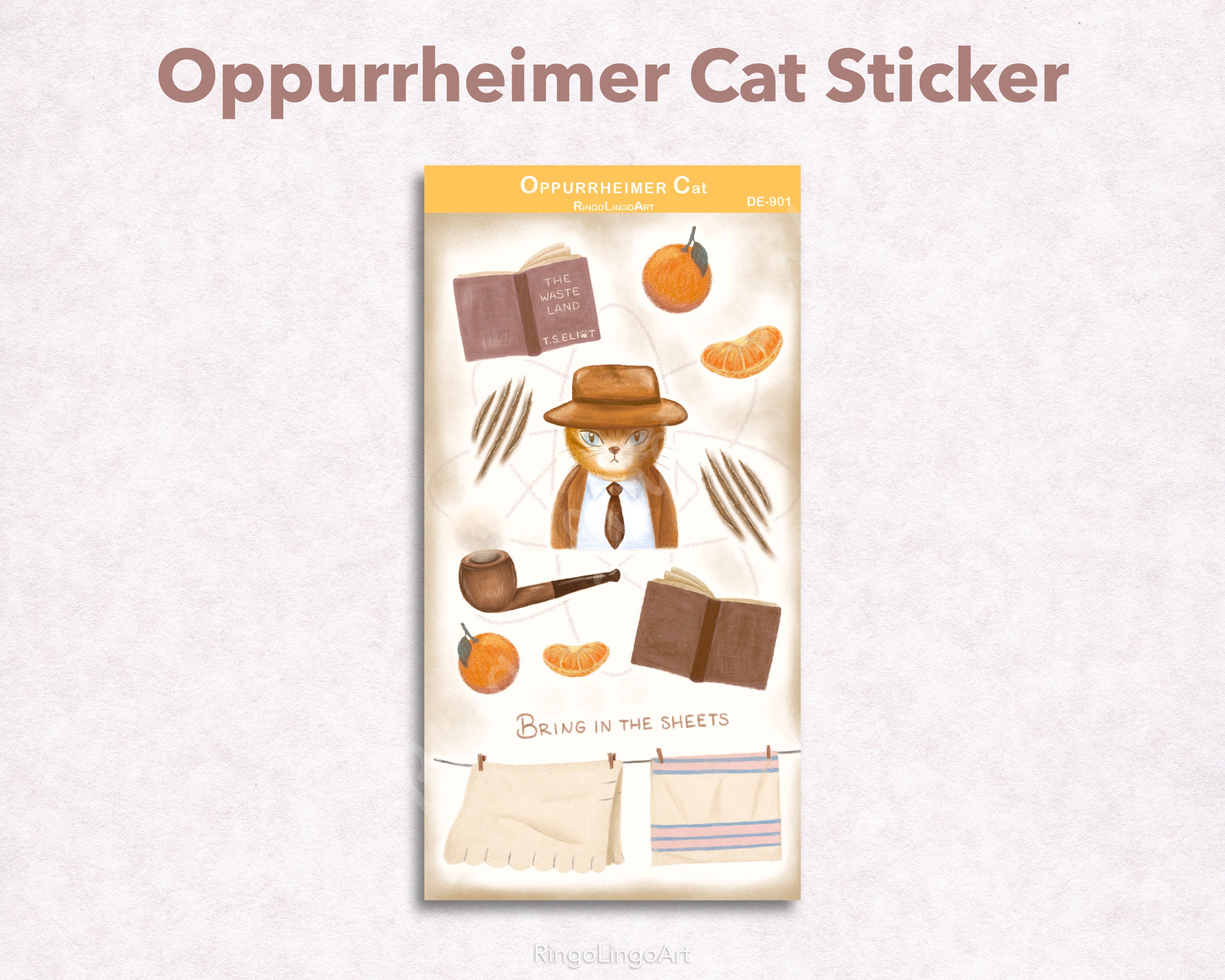 Oppenheimer Cat Sticker / Oppenheimer Sticker / Movie Sticker - Etsy Israel