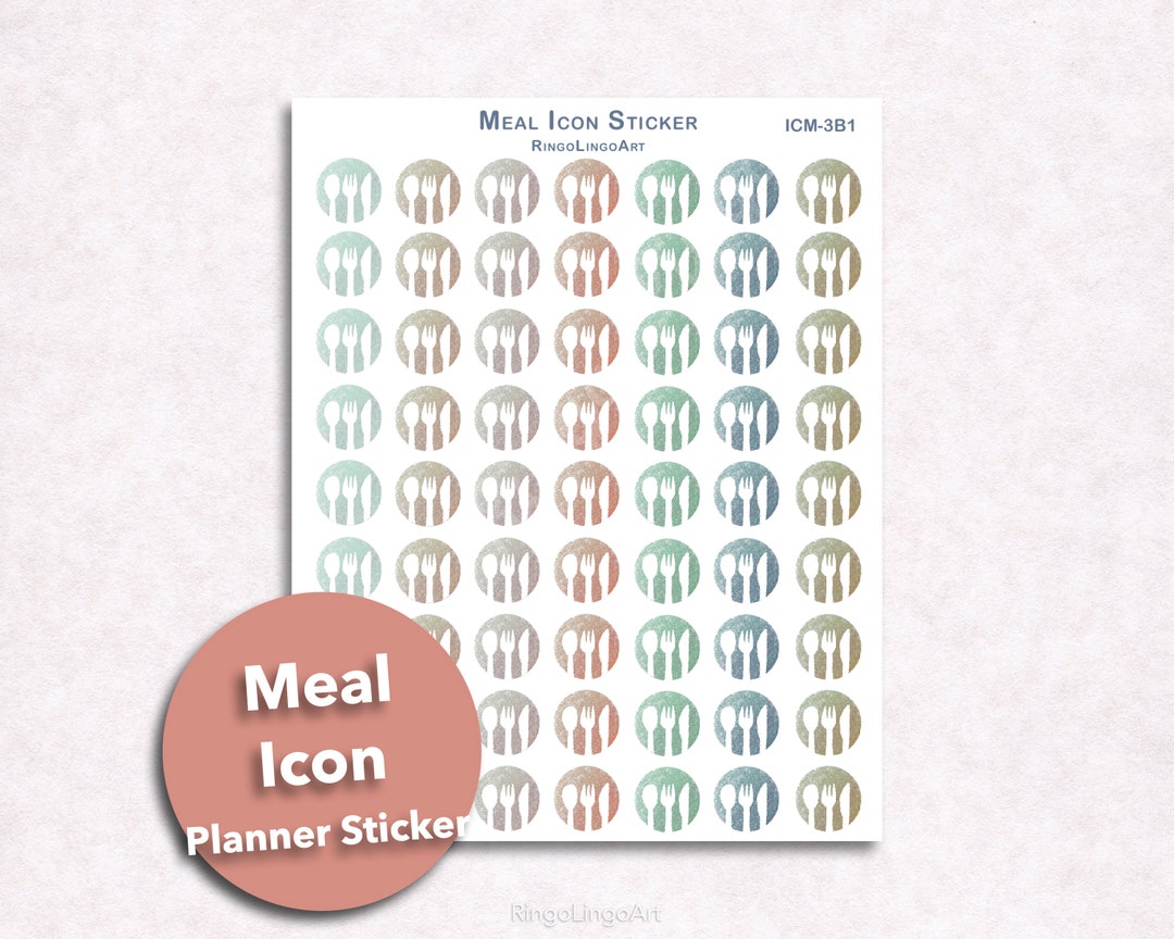 Meal Icon Sticker / Meals Planner Sticker / Lunch Sticker / Dinner ...