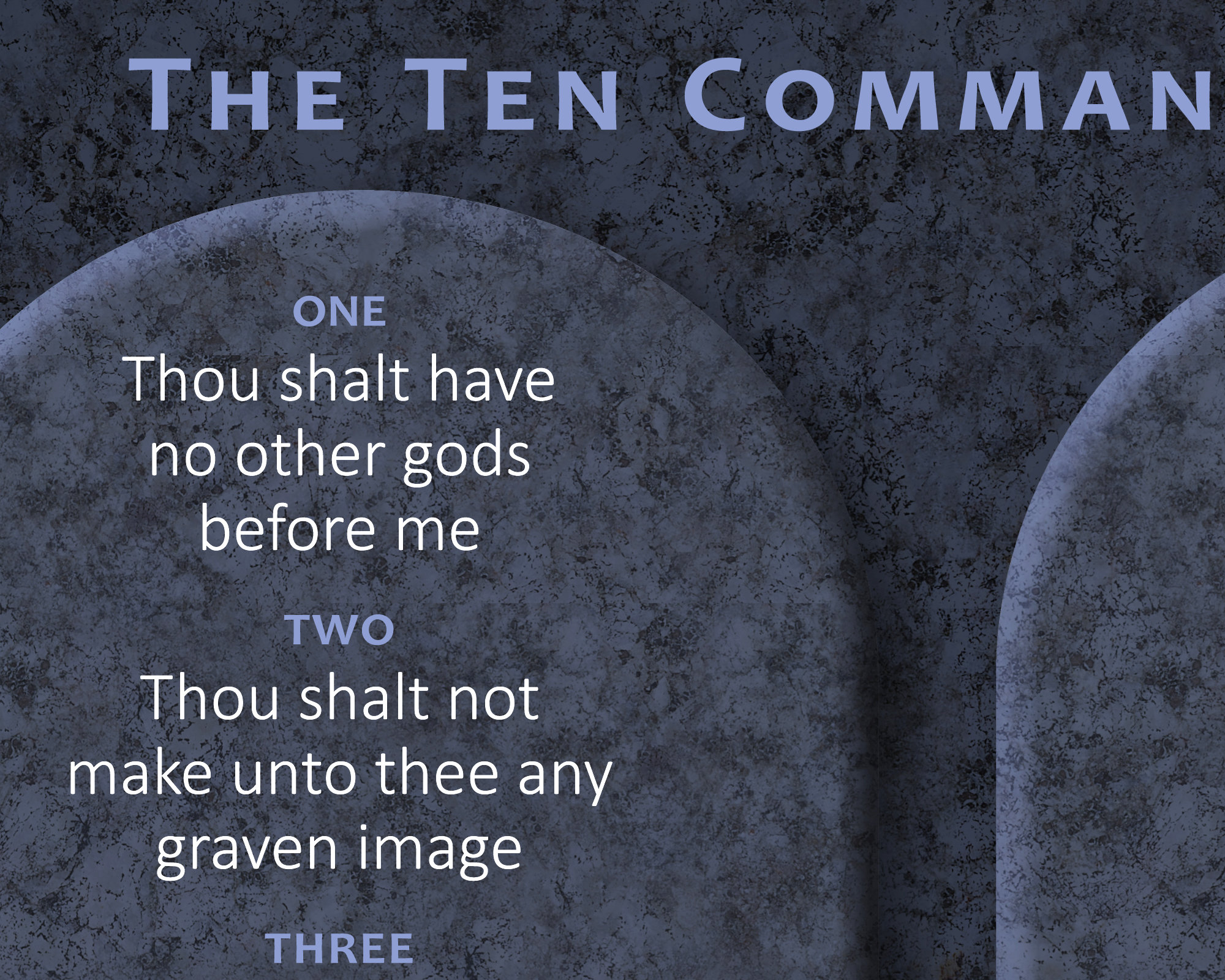 10 Commandments Text on 2 Blue-gray Stone Tablets Digital Print. - Etsy