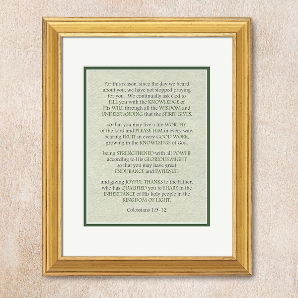 Colossians 1 9 - Etsy