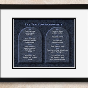 Ten Commandments on Two Tablets - Etsy
