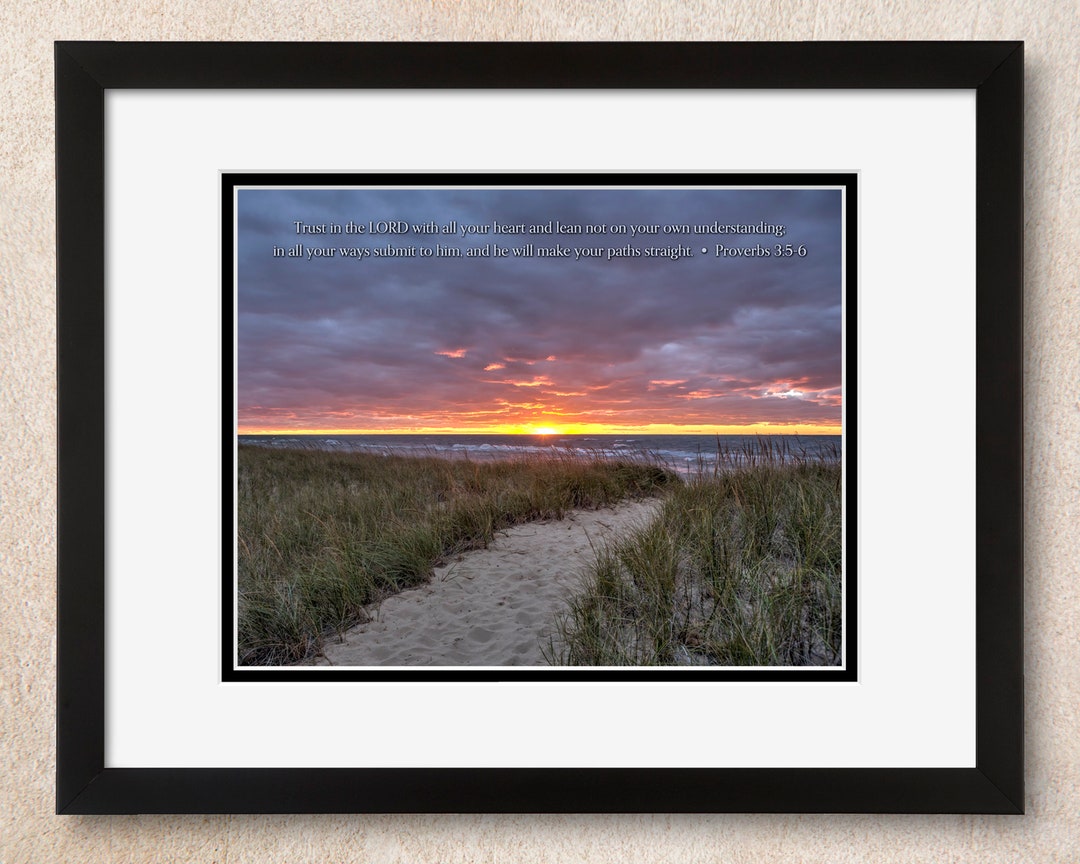 Proverbs 3:5-6 Verse Superimposed on a Digital Photograph of a Dramatic ...