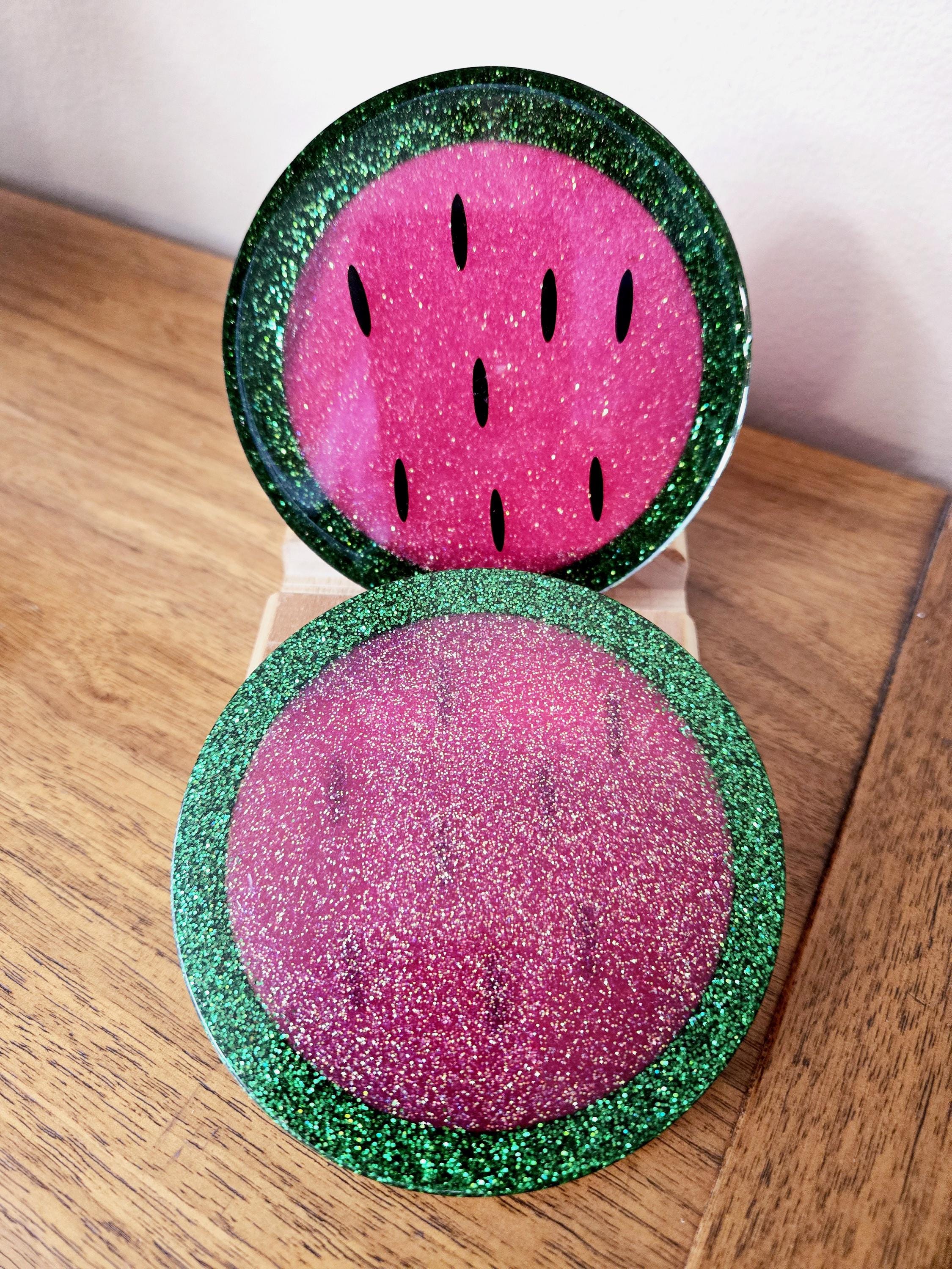 Watermelon Coasters Set of 2 - Etsy