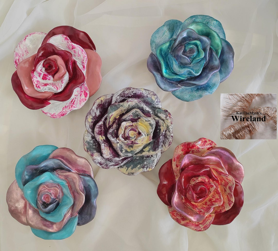 Grave Rose Memorial Stone Rose Large Grave Decoration - Etsy