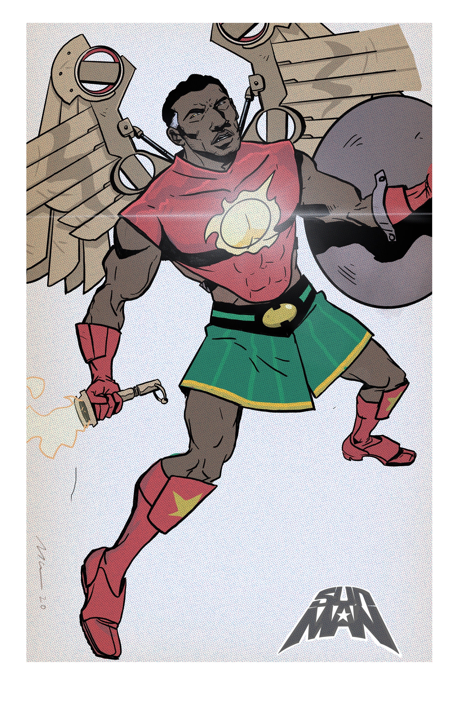 Retro, Classic, Sun Man, Poster, 80's, Dollar Store, Black Heroes, He ...