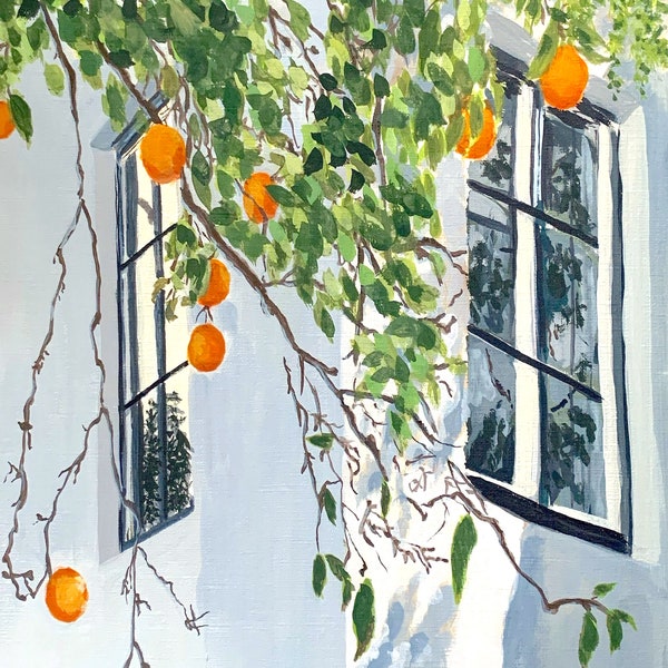 Vintage Orange Tree Poster - Etsy