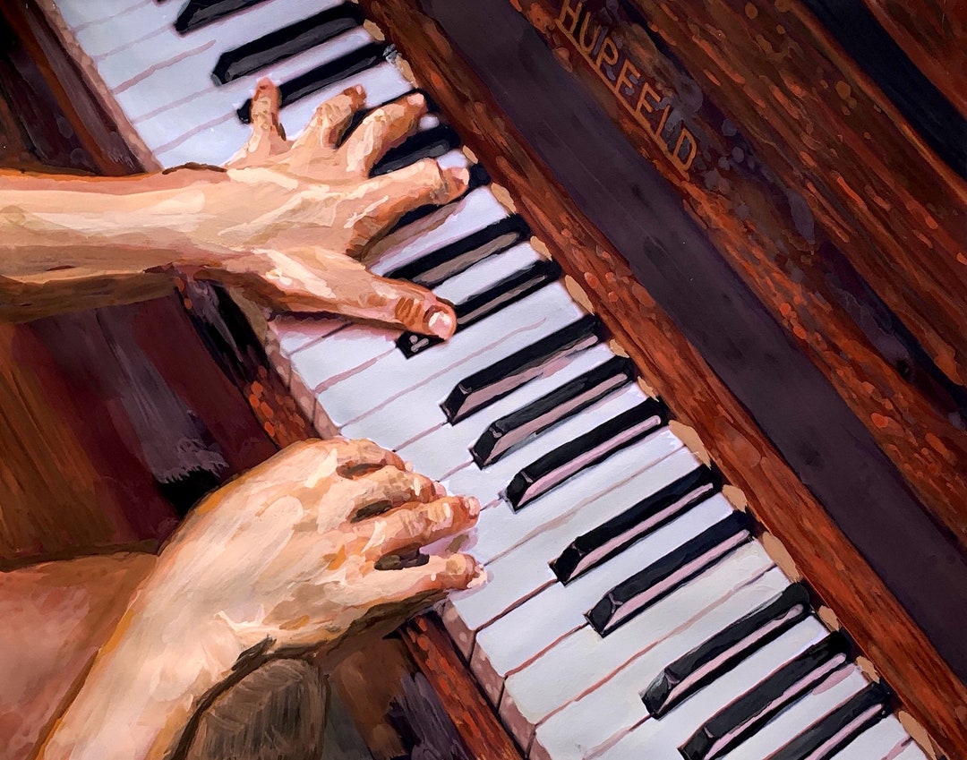 Piano Painting | Musician Artwork | Music Wall Art | Pianist Art Print ...