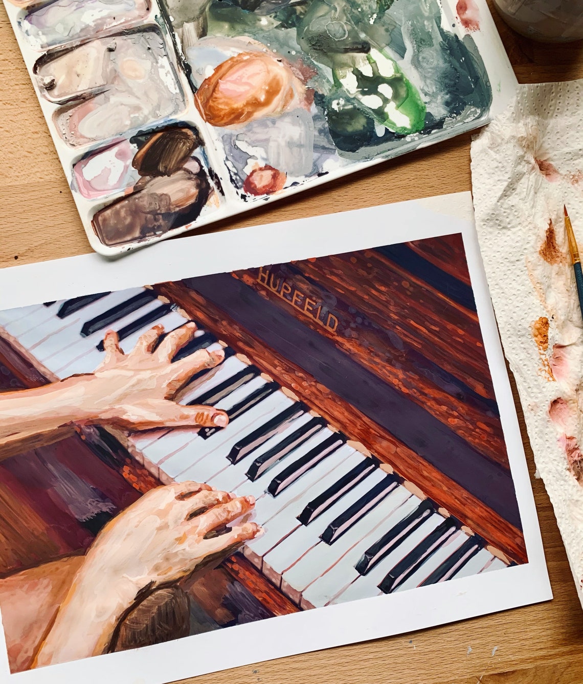 Piano Painting | Musician Artwork | Music Wall Art | Pianist Art Print ...