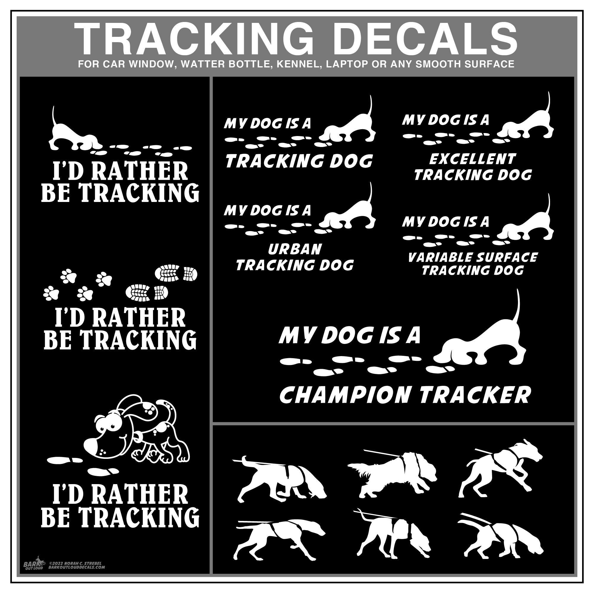 Tracking Dog Decals: Champion Tracking Dog, Dog Tracking, Man Trailing ...