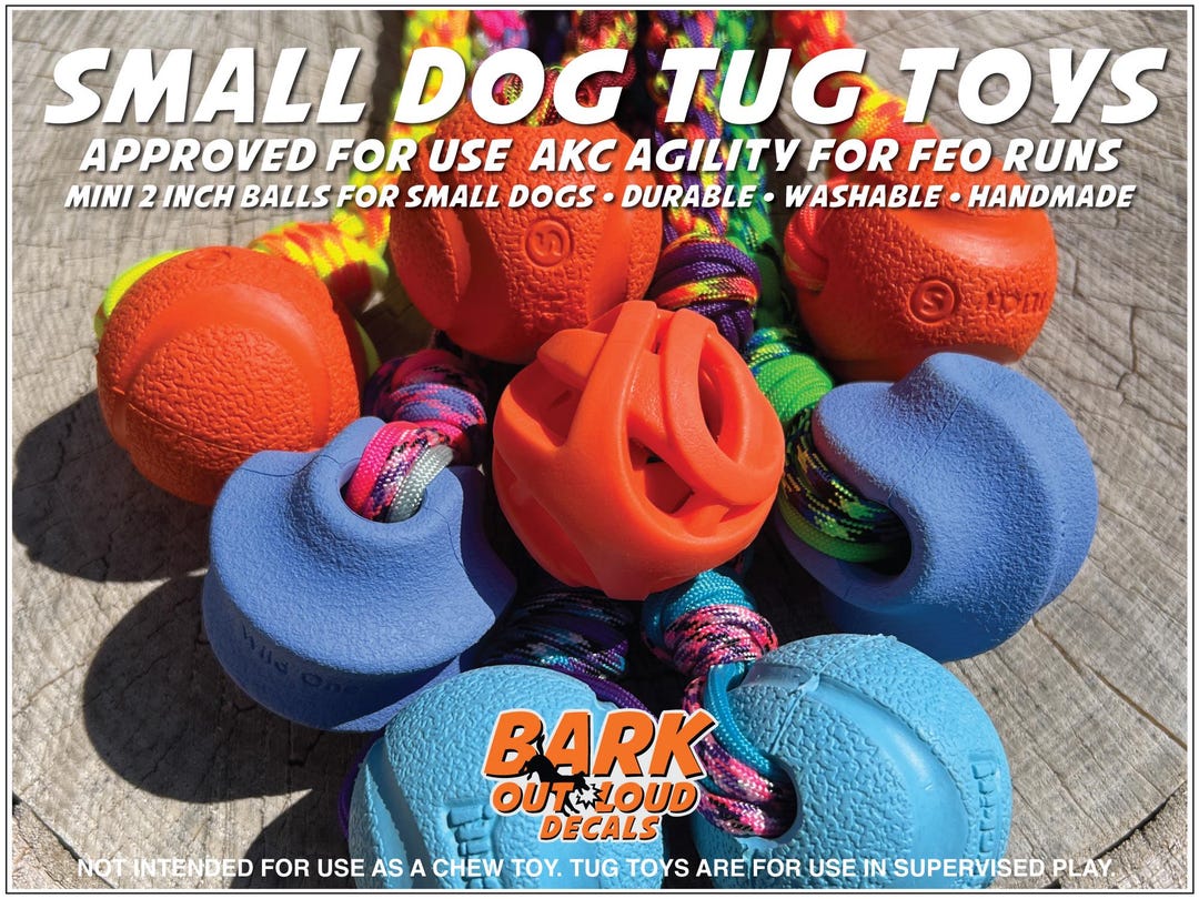 Handmade Dog Tug Toys for Small Dogs: APPROVED FOR FEO Agility Paracord ...