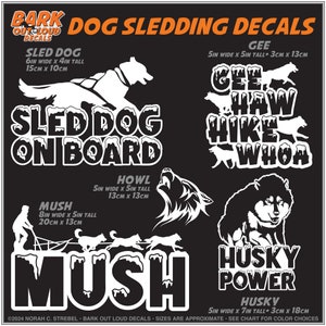 Dog Sledding High-quality Waterproof Vinyl Decals: Musher, Sled Dogs ...