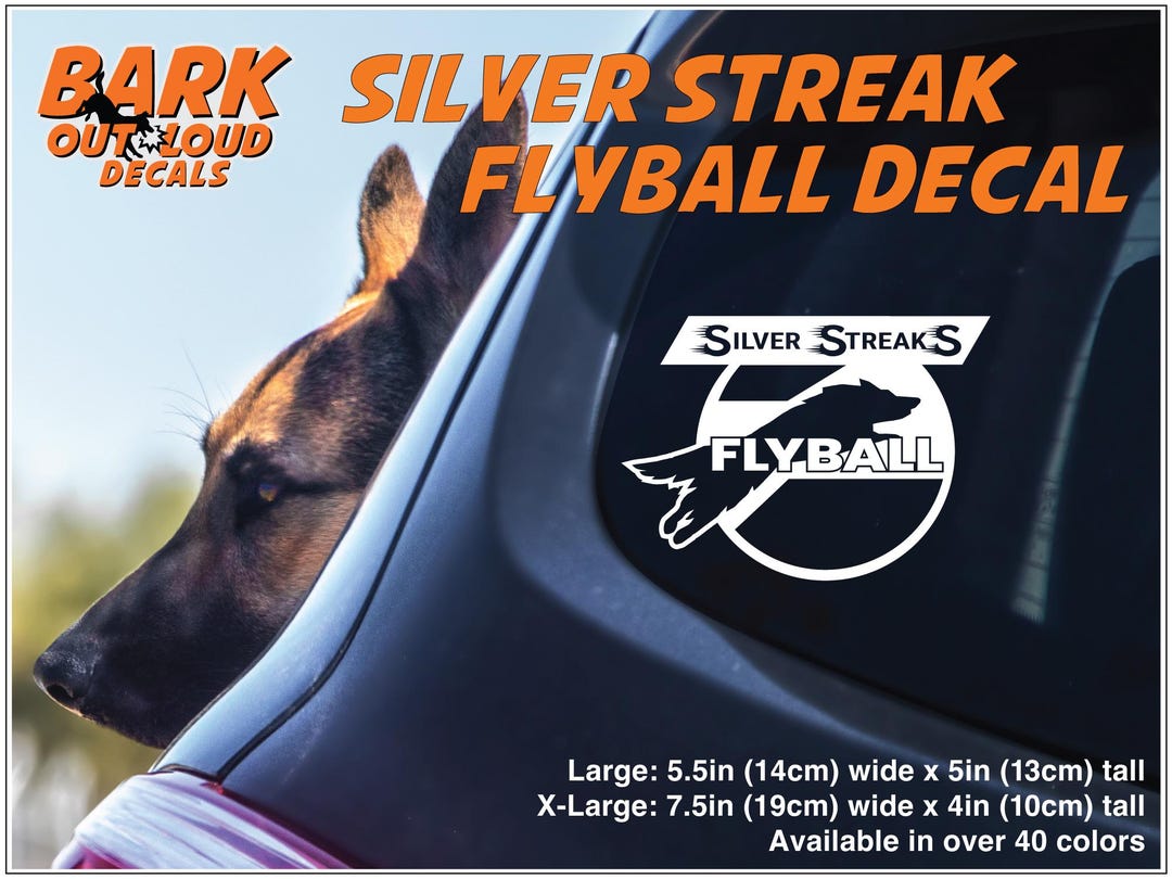 Silver Streaks Flyball Decal-available in 2 Sizes and Over 40 Colors - Etsy