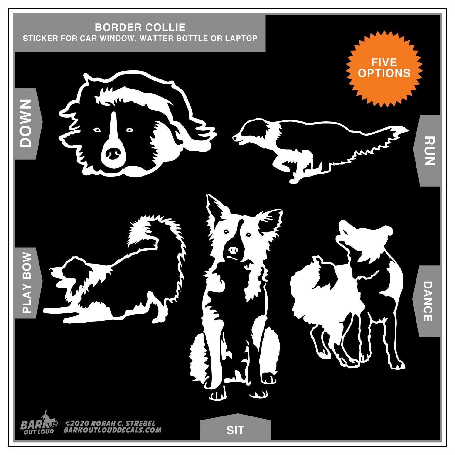 Border Collie Car Window Decal: Dog Decal, Car Window Decal, Car Window ...
