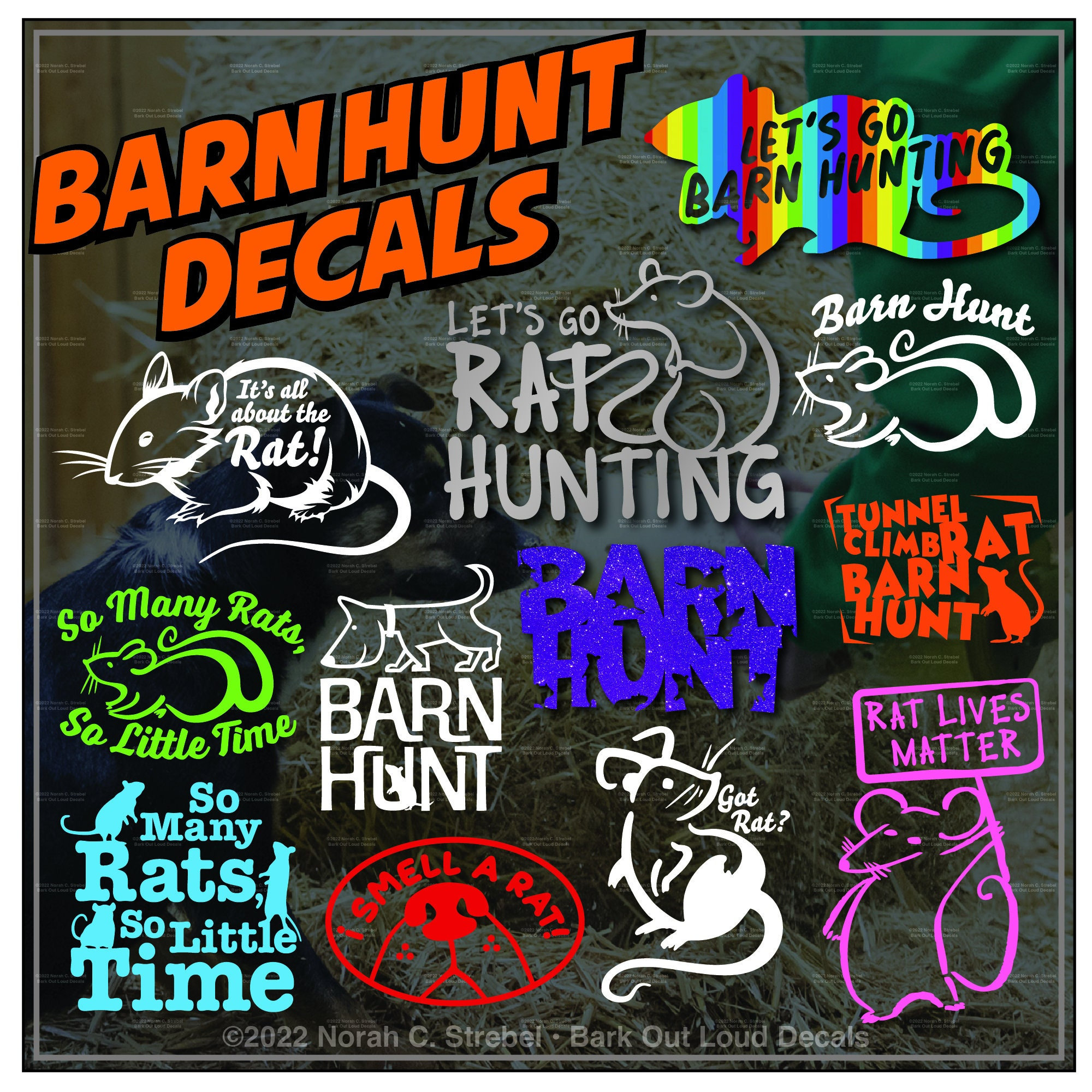 Barn Hunt Car Window Decals: Scent Sport, Nosework, Dog Sports, Dog ...