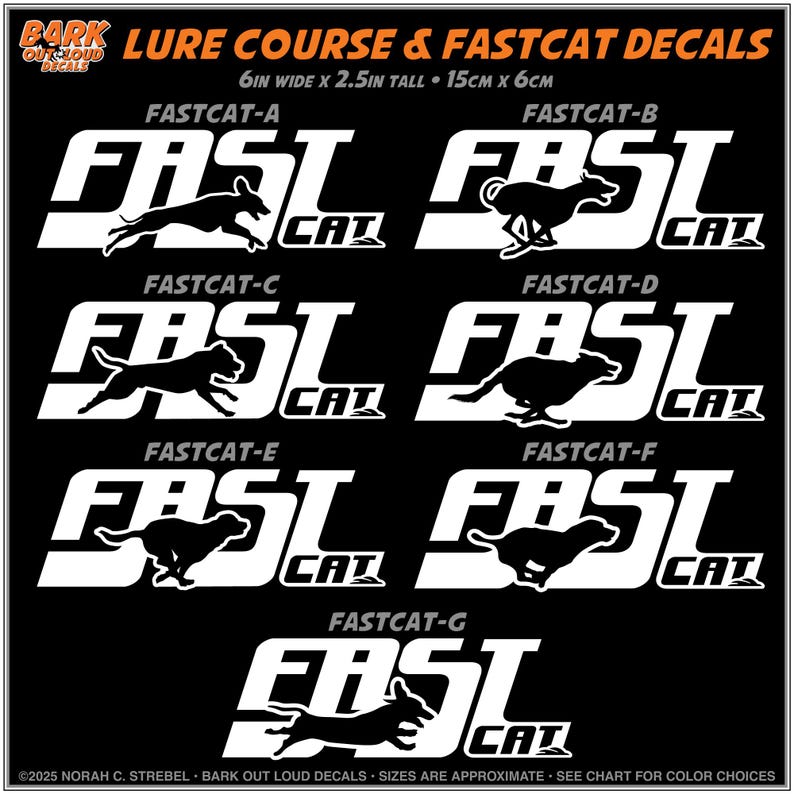 Lure Coursing & Fastcat Decals for Car, Laptop, Water Bottle ...