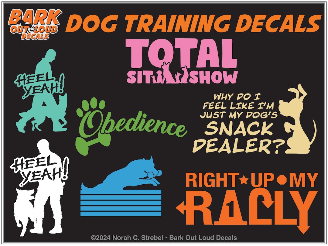 Dog Obedience Decals: Rally & Dog Training for Car, Laptop, Water ...