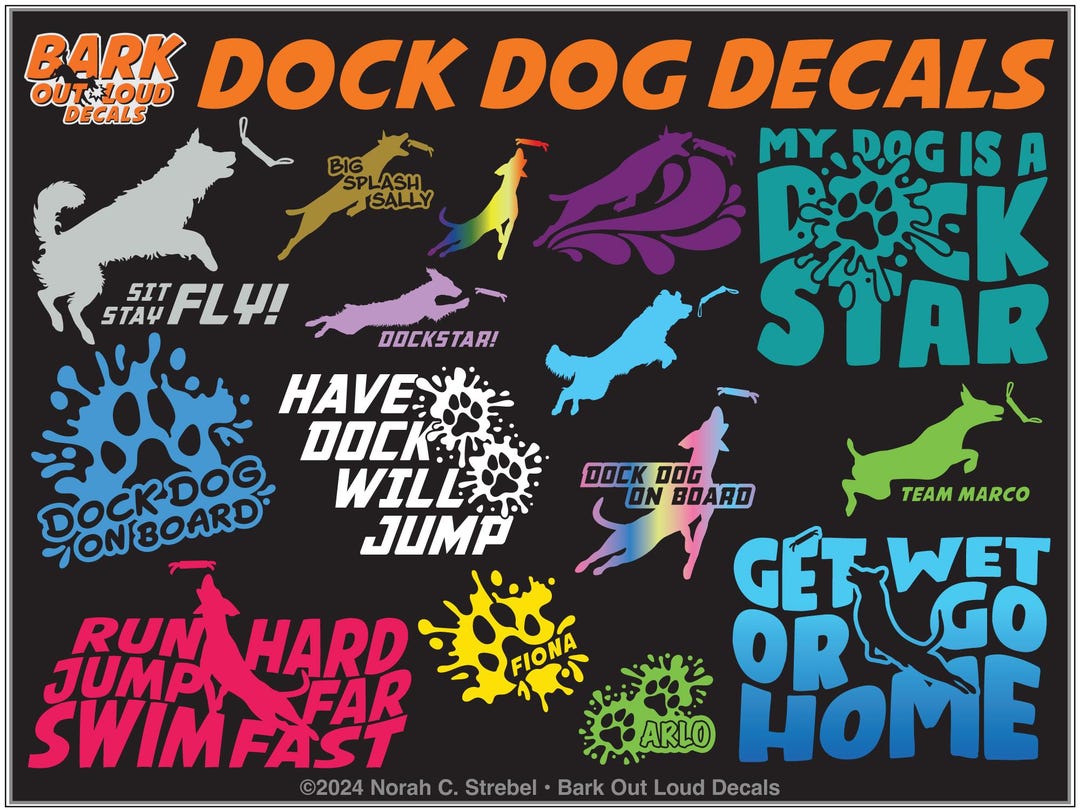 Dock Diving Decals for Car, Laptop, Water Bottle - Waterproof Vinyl - Etsy