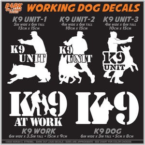 K9 & Working Dog Decals: Police-military-sar for Car, Laptop, Water ...
