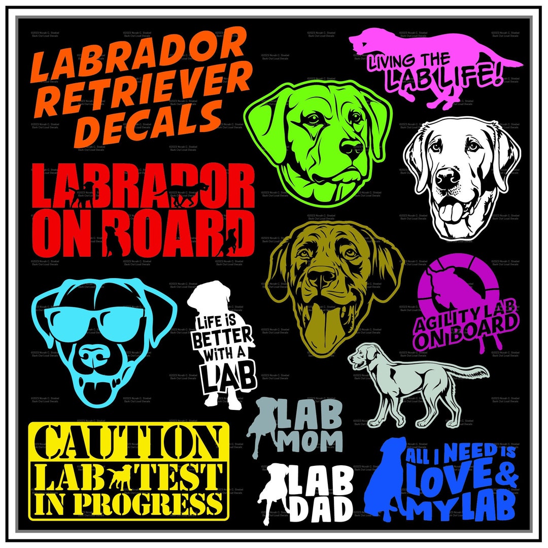 Labrador Retriever High-quality Waterproof Vinyl Decals: - Etsy