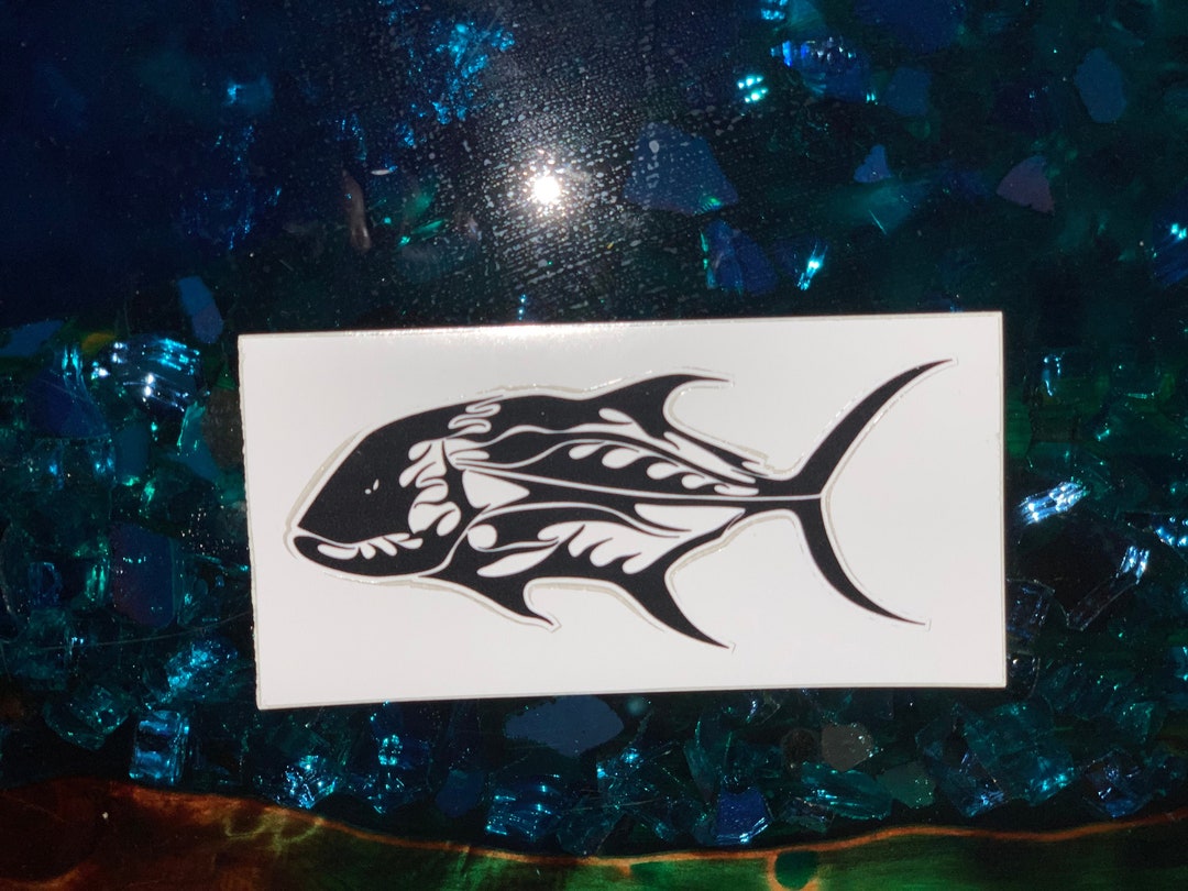 Wicked Waters Ulua Sticker 5" - Etsy