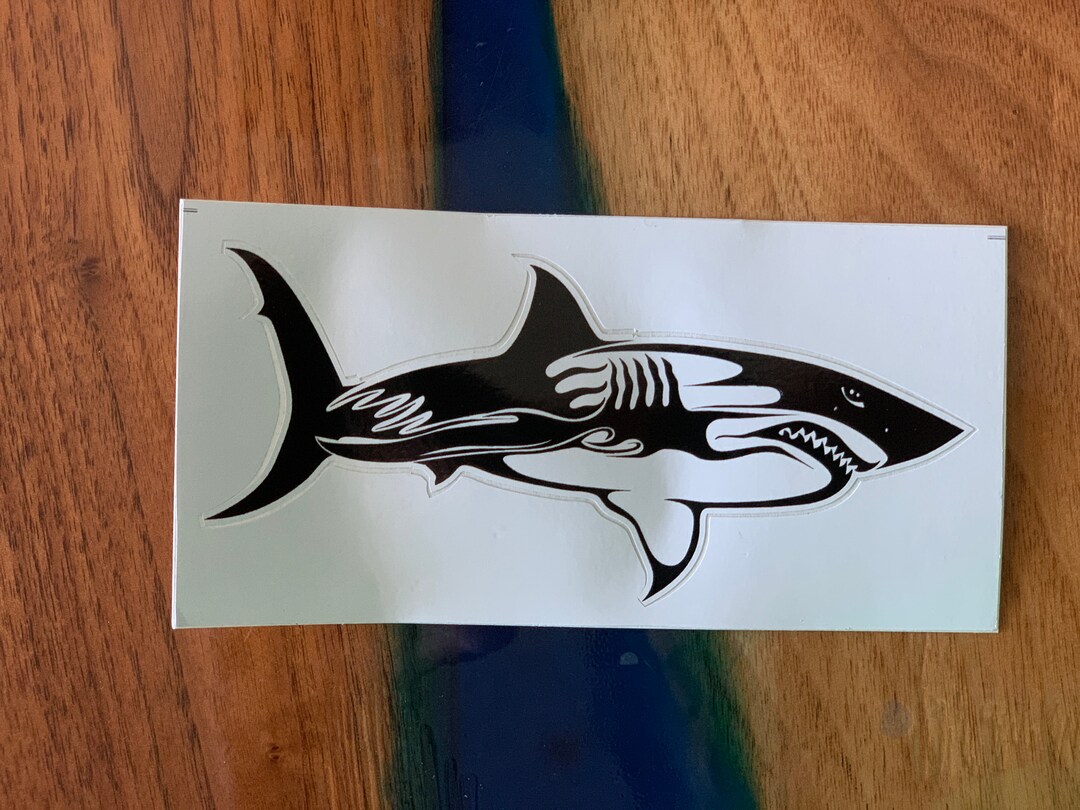 Wicked Waters Great White Shark Sticker 5" - Etsy